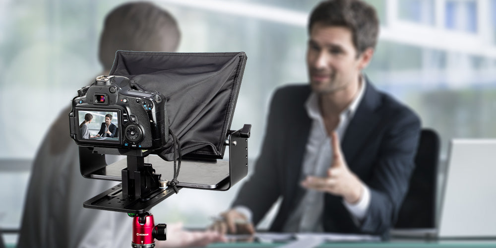 Turn a teleprompter with iPad into a camera monitor for better video e