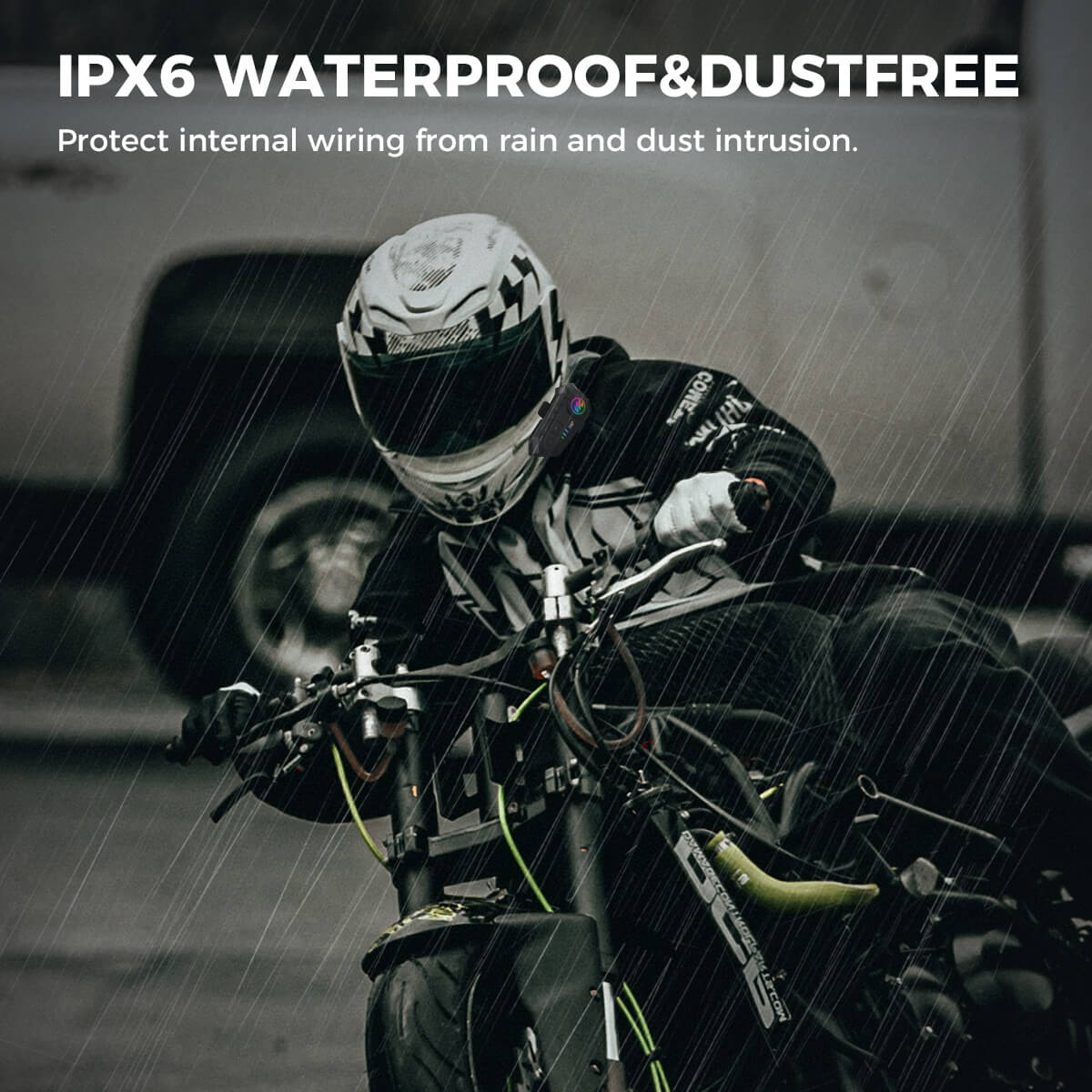 Bluetooth Headset with Mic for Helmet Moman H4 Plus | Moman