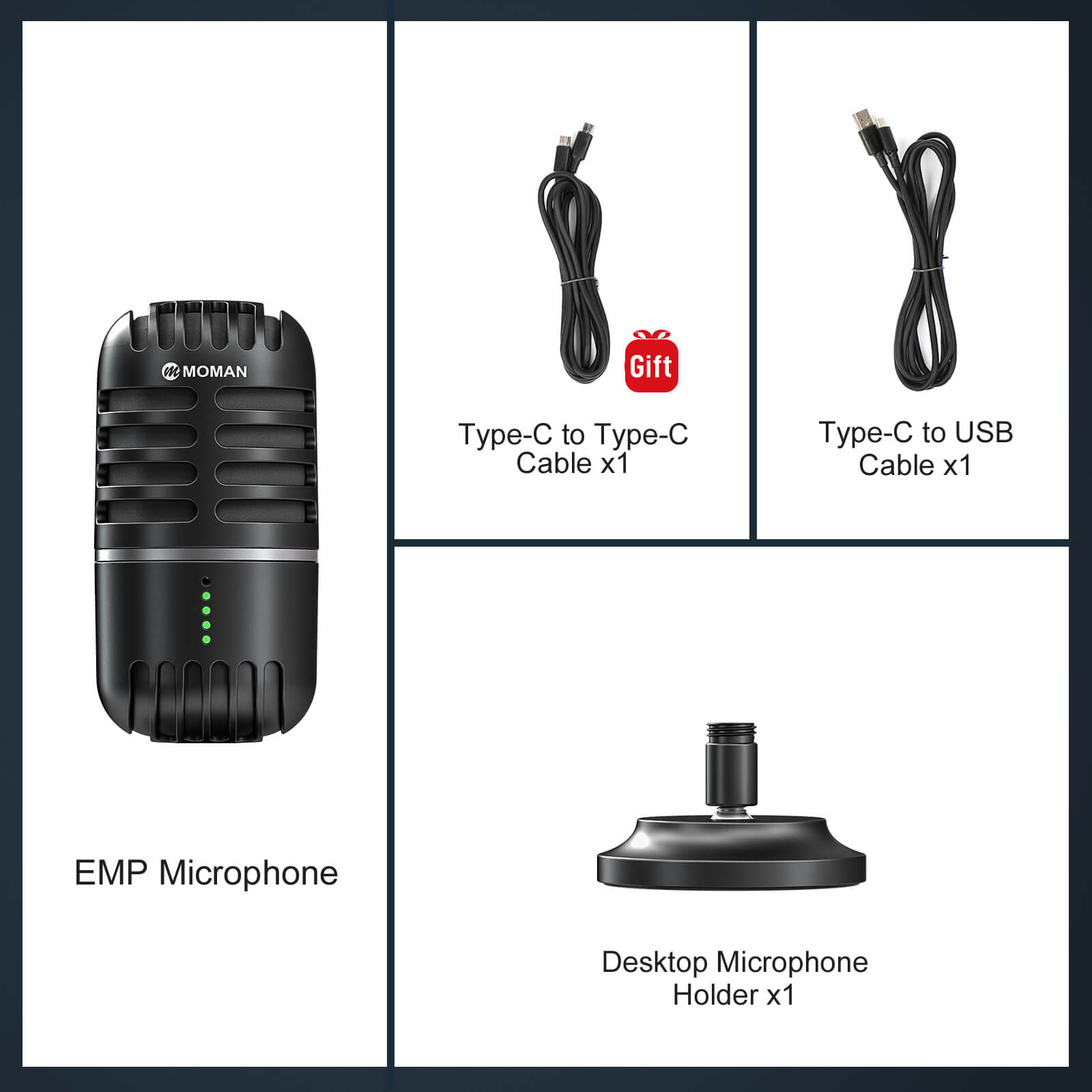 USB Desktop Microphone with Mute Button Moman EMP | Moman