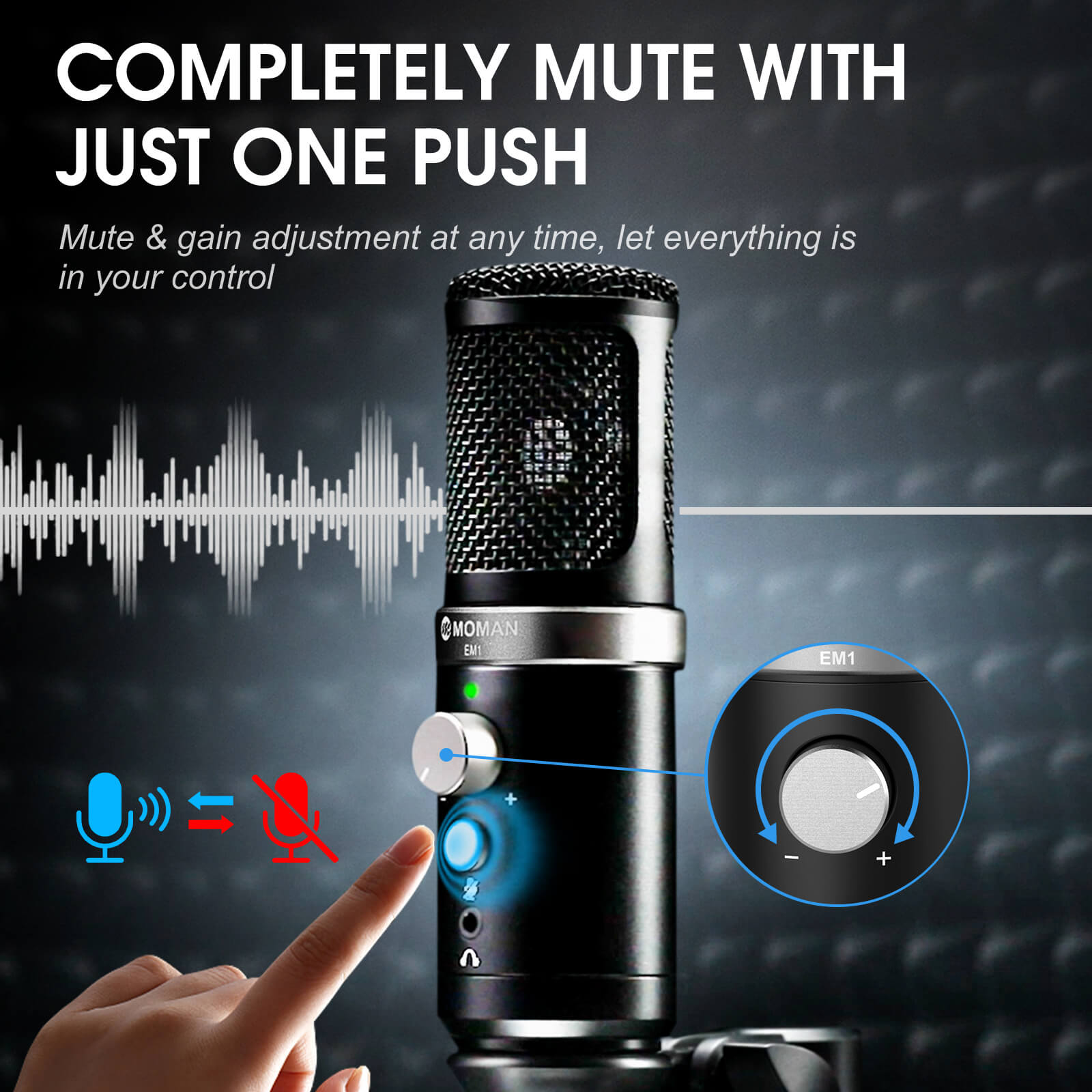 Best USB PC Microphone EM1 | Moman