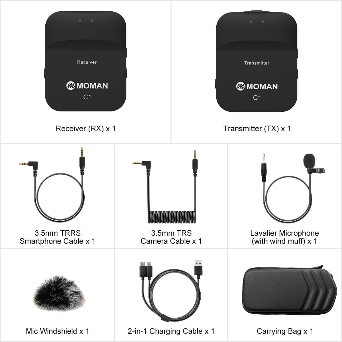 Wireless Lavalier Microphone for DSLR Moman C1 | Moman